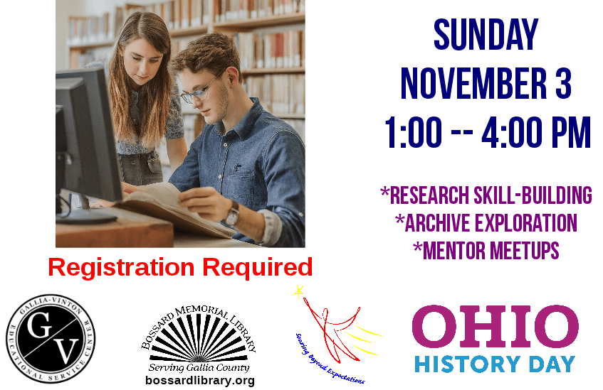 Ohio History Day: Research Day | Bossard Memorial Library